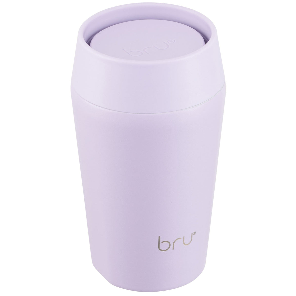 bru Travel. Ceramic lined, insulated, leakproof travel mug with lid.